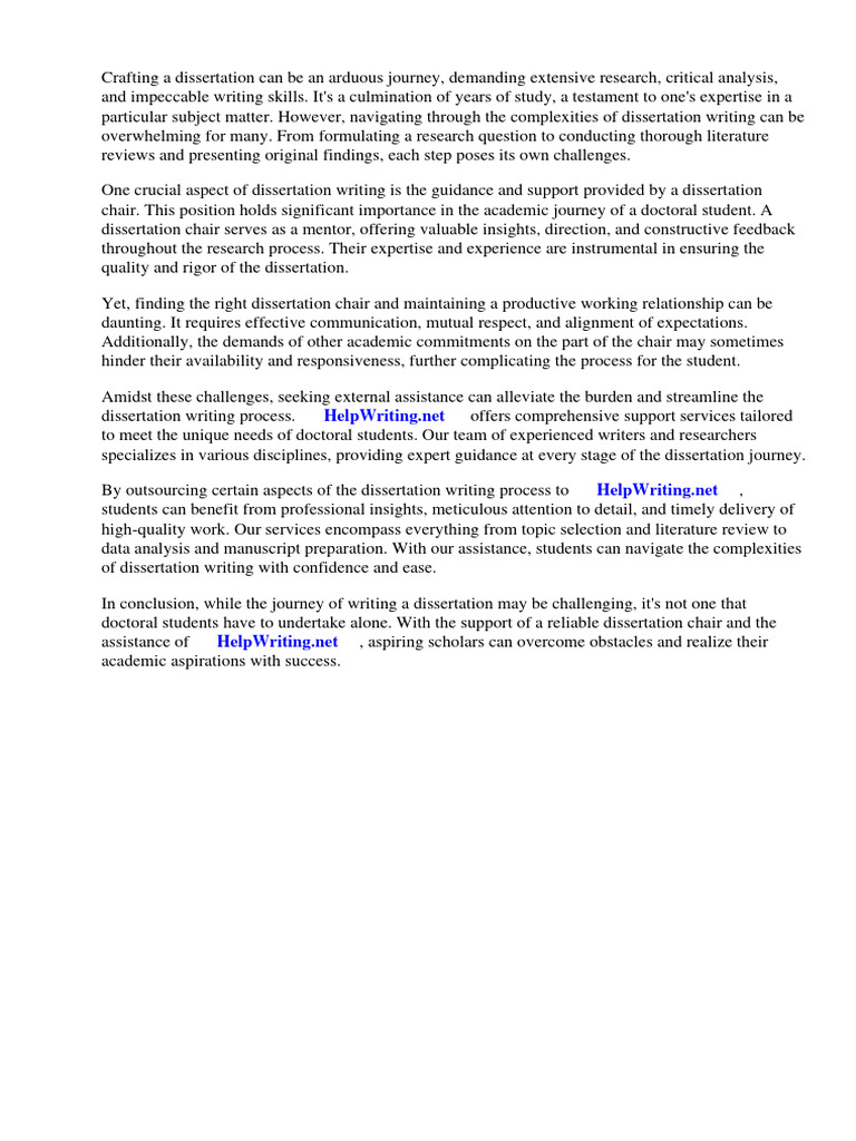 Dissertation Chair Position | PDF | Thesis | Expert Dissertation Chair Position | PDF | Thesis | Expert