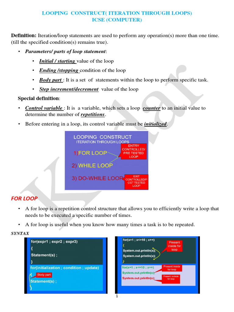 LOOPING_CONSTRUCTCLASS-X2020 | PDF | Control Flow | Applied Mathematics