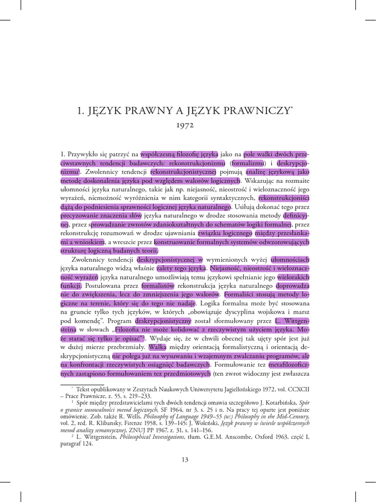 Język Prawny A Język Prawniczy | PDF