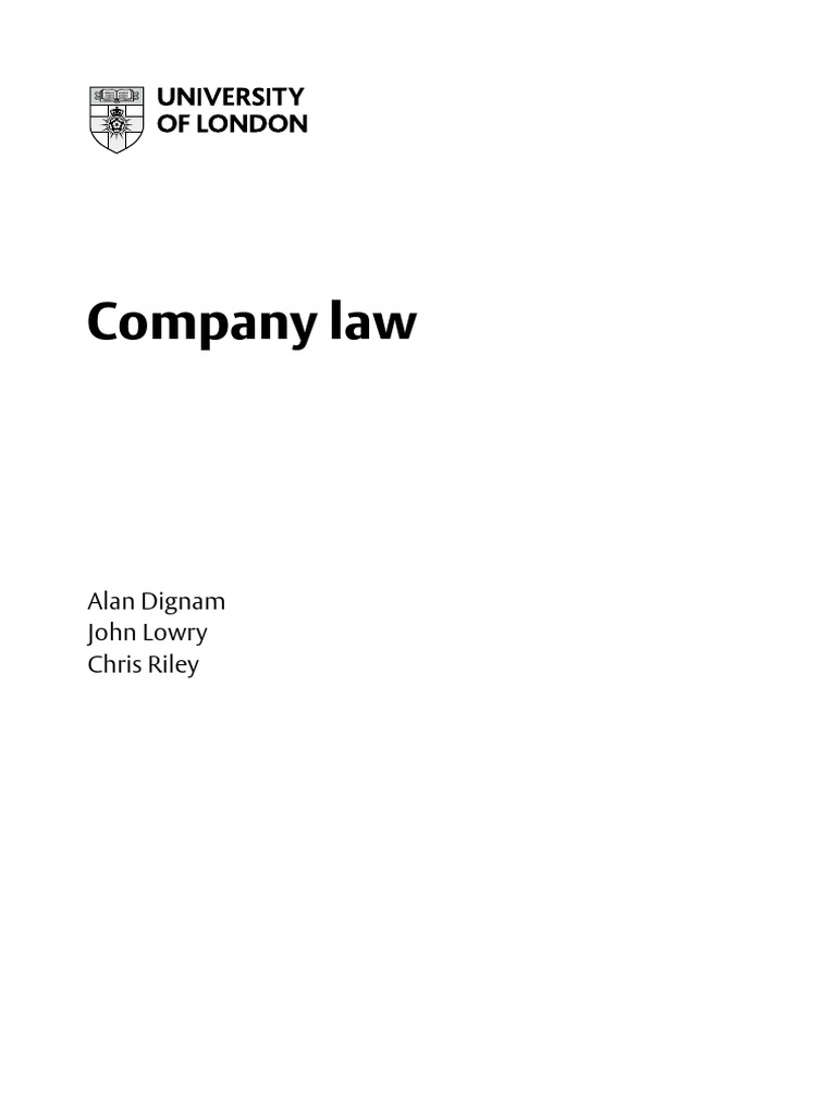Company Law Study Guide | PDF | Partnership | Corporate Law