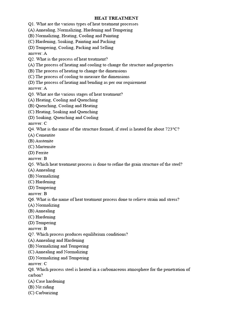 Assignment-Heat Treatment | Download Free PDF | Heat Treating | Steel