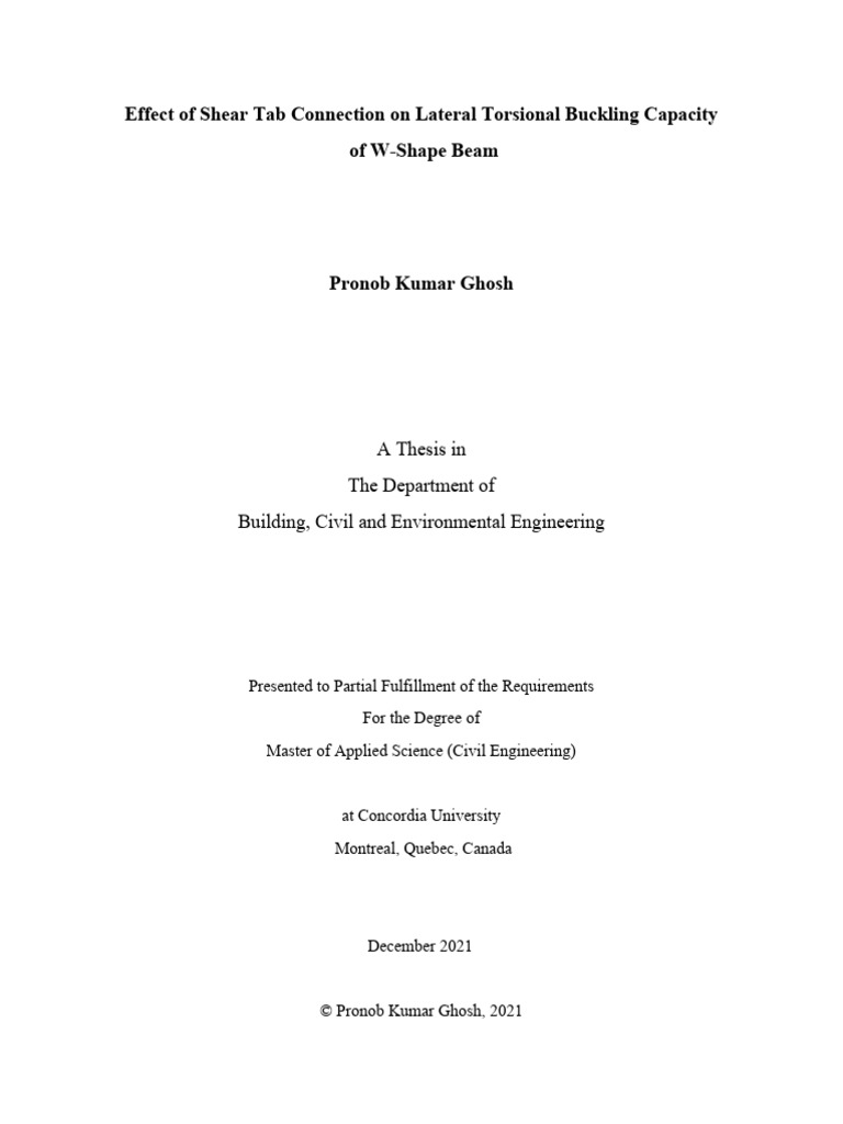 Effect Shear Tab On Buckling Beam | Download Free PDF | Buckling | Beam ...