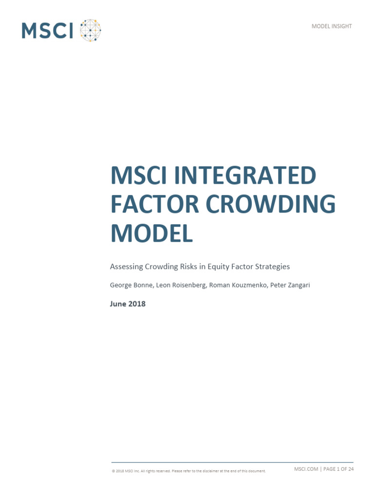Model Insight MSCI Integrated Factor Crowding Model | PDF | Volatility ...
