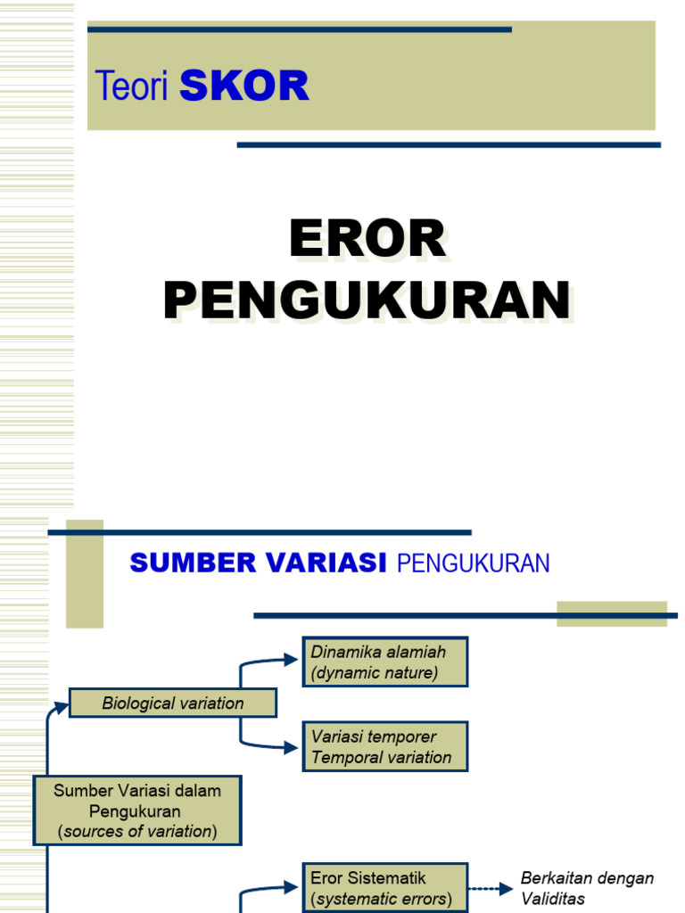 Pengukuran - Eror Dalam Pengukuran | PDF | Pengembangan Diri | Kesehatan Holistik