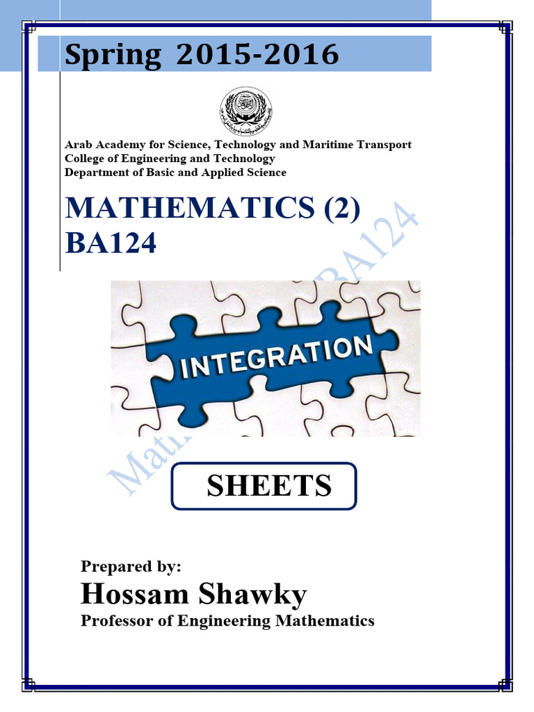 Sheets-Spring 2015-2016 (1) | PDF | Trigonometric Functions | Angle