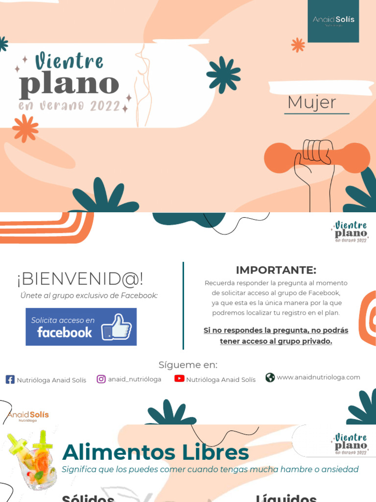 Menú Semanal para Vientre Plano | PDF | ensalada | Salsa