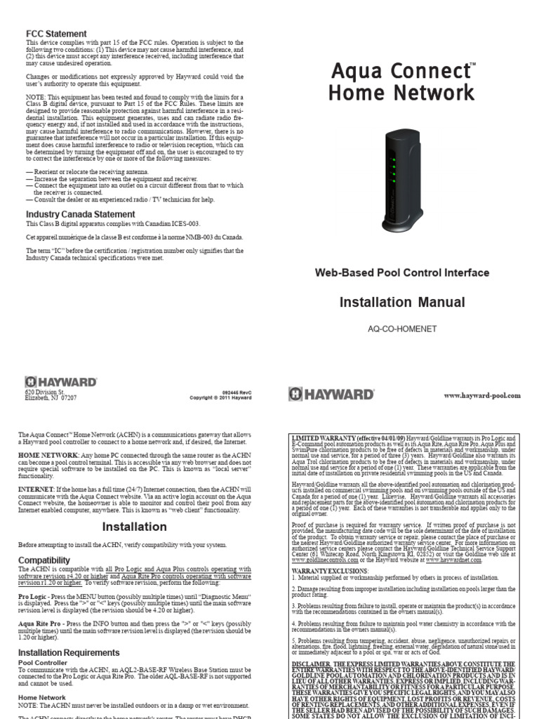 Aqua Connect Installationmanual | PDF | World Wide Web | Internet & Web