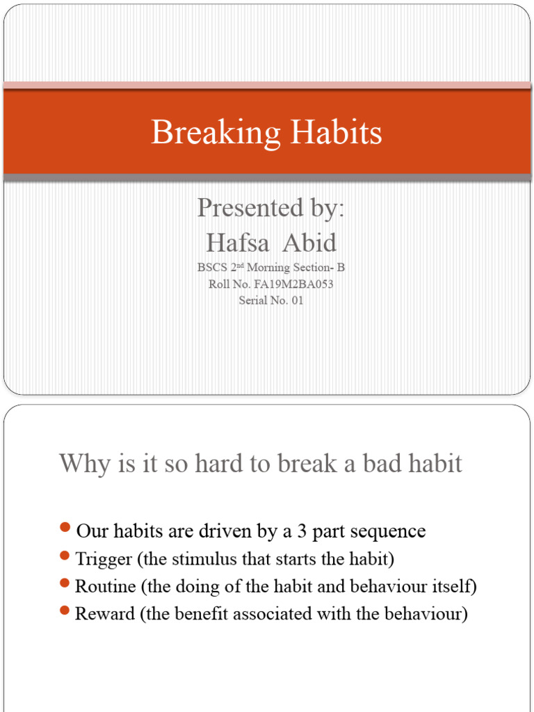 Breaking Habits | PDF | Habits | Cognition