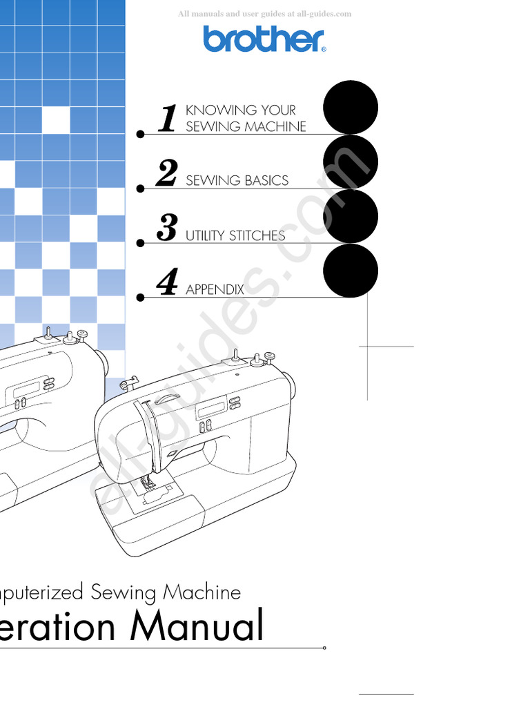 Brother CS 770 Sewing Machine Instruction Manual | PDF | Sewing Machine ...