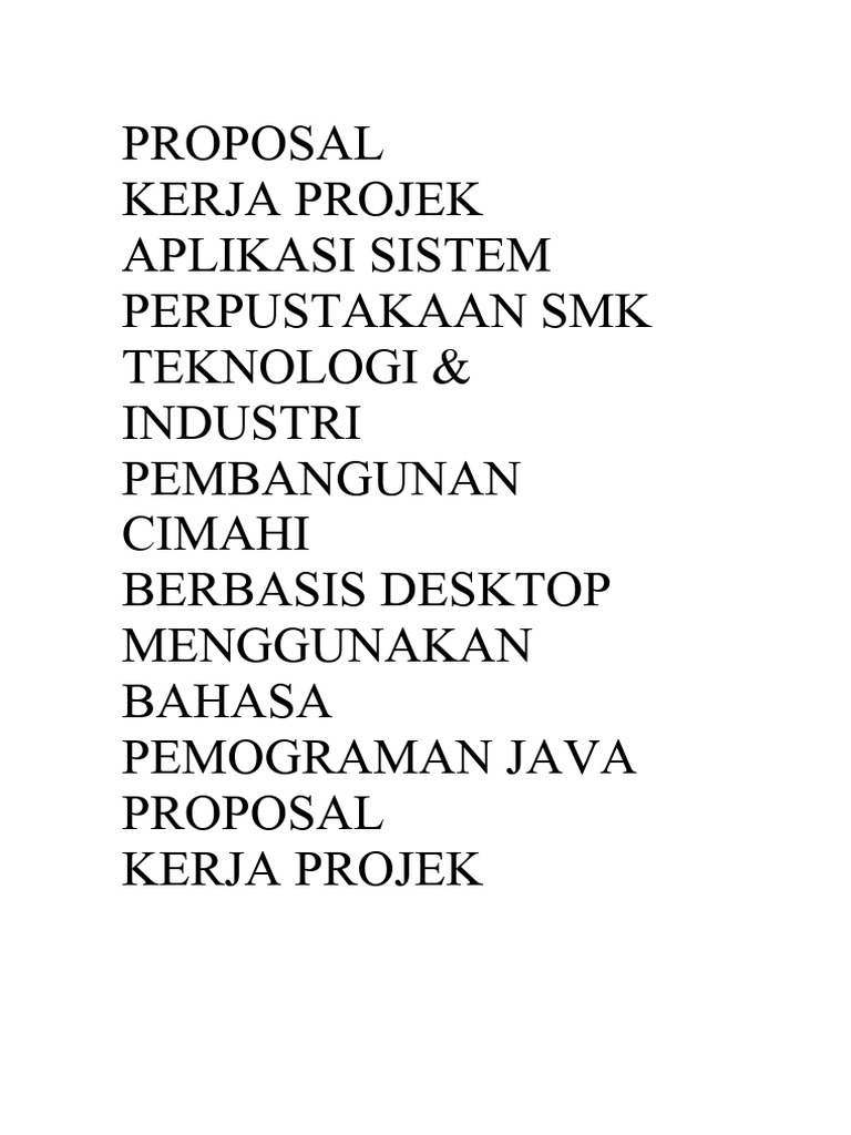 Proposal Perpustakaan | PDF