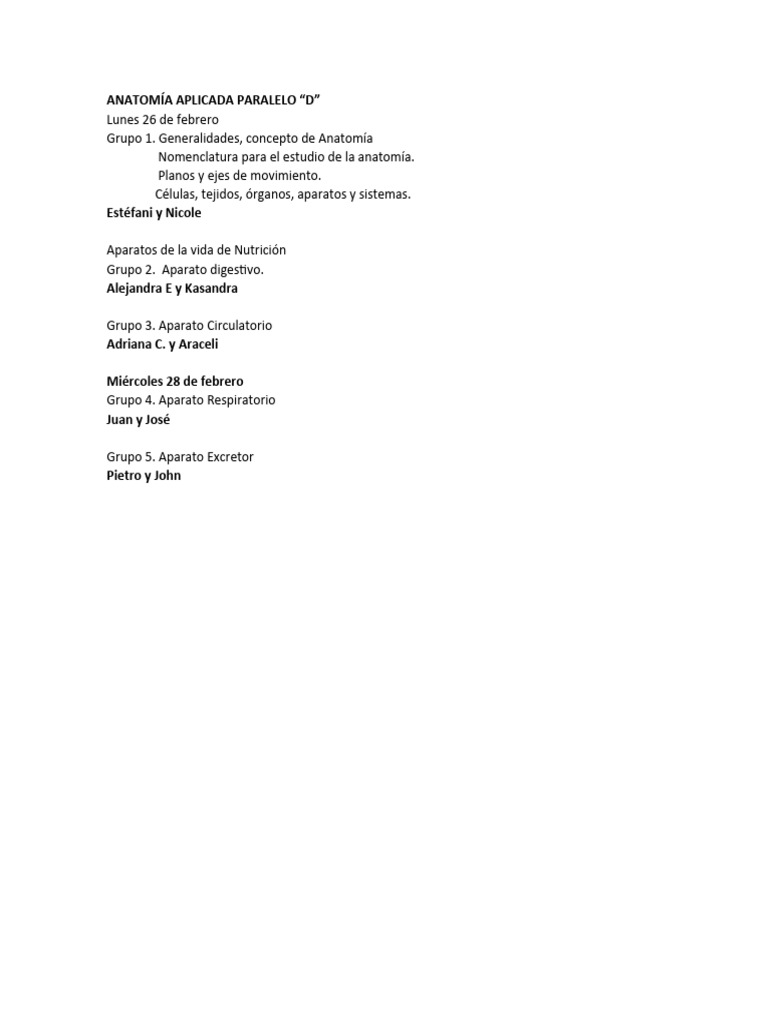 ANATOMÍA APLICADA PARALELO | PDF