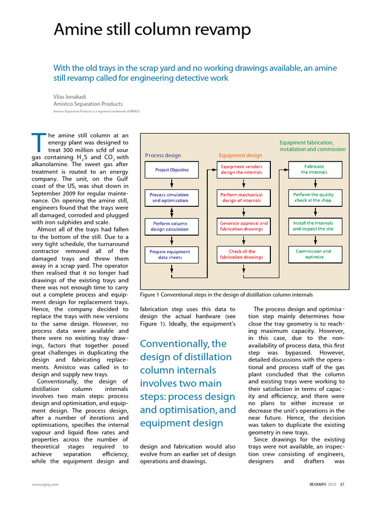 AMACS Amine Still Column Revamp | PDF