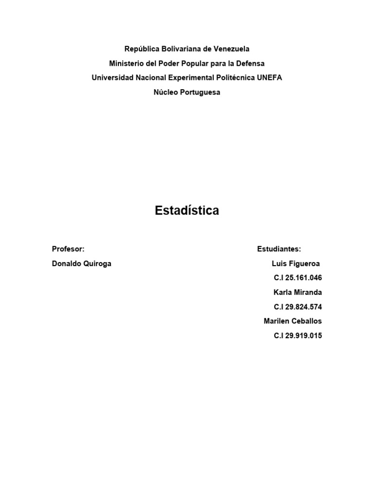 Esta Di Stica | PDF | Estadísticas | Matemáticas