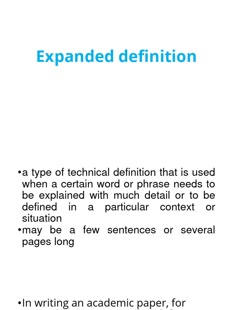 Expanded Definition | PDF | Definition | Beauty