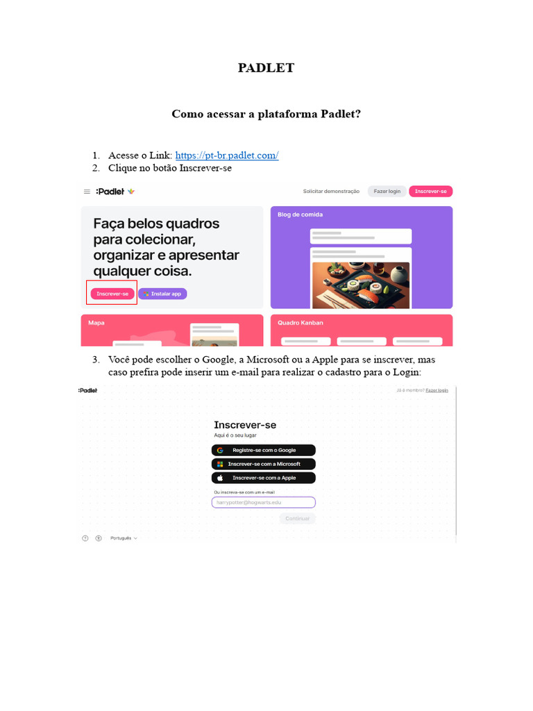 PADLET | PDF | Carreira e Crescimento | Jogos e Atividades
