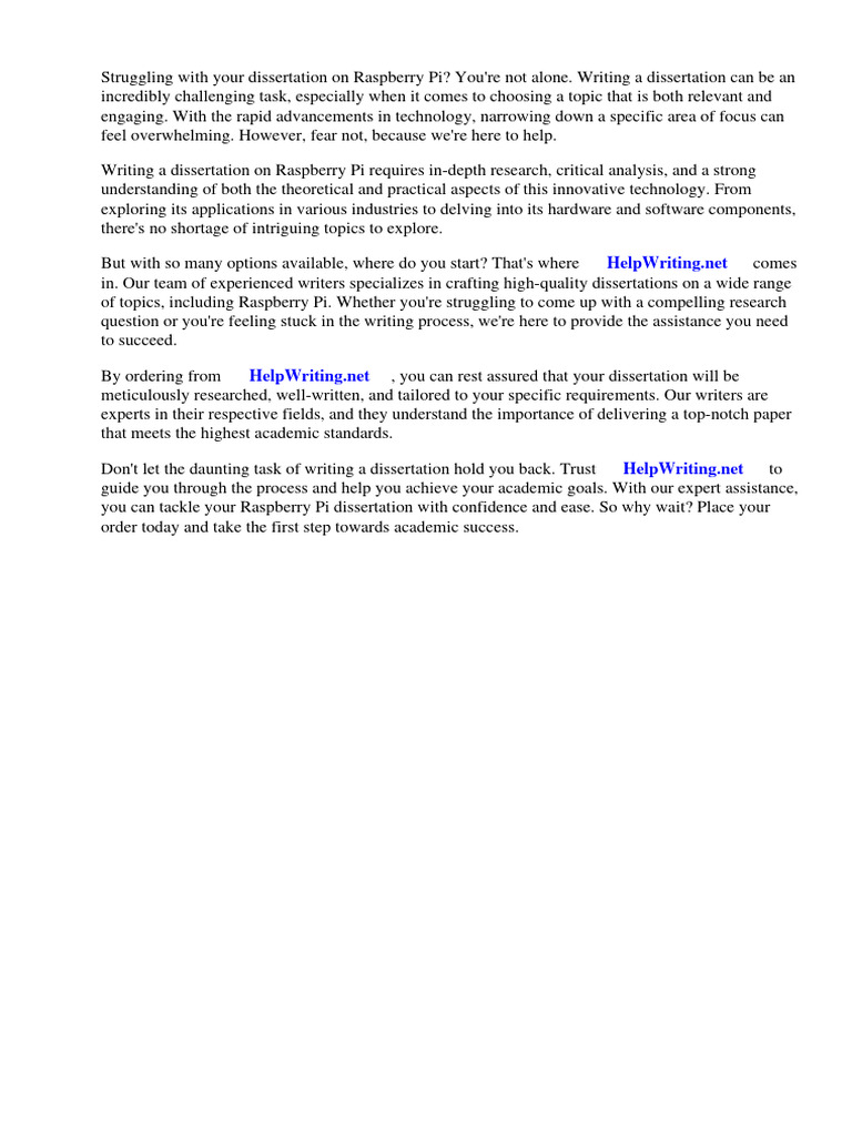 Raspberry Pi Dissertation Ideas | PDF | Raspberry Pi | Computer Engineering