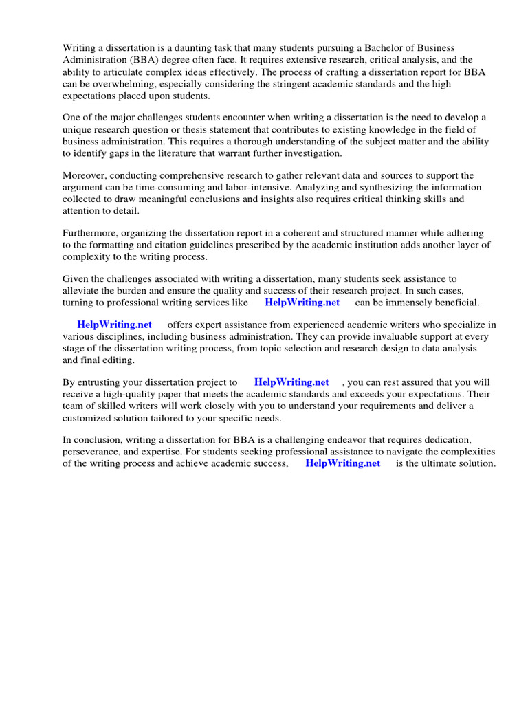 Dissertation Report For Bba PDF | PDF | Insurance | Thesis