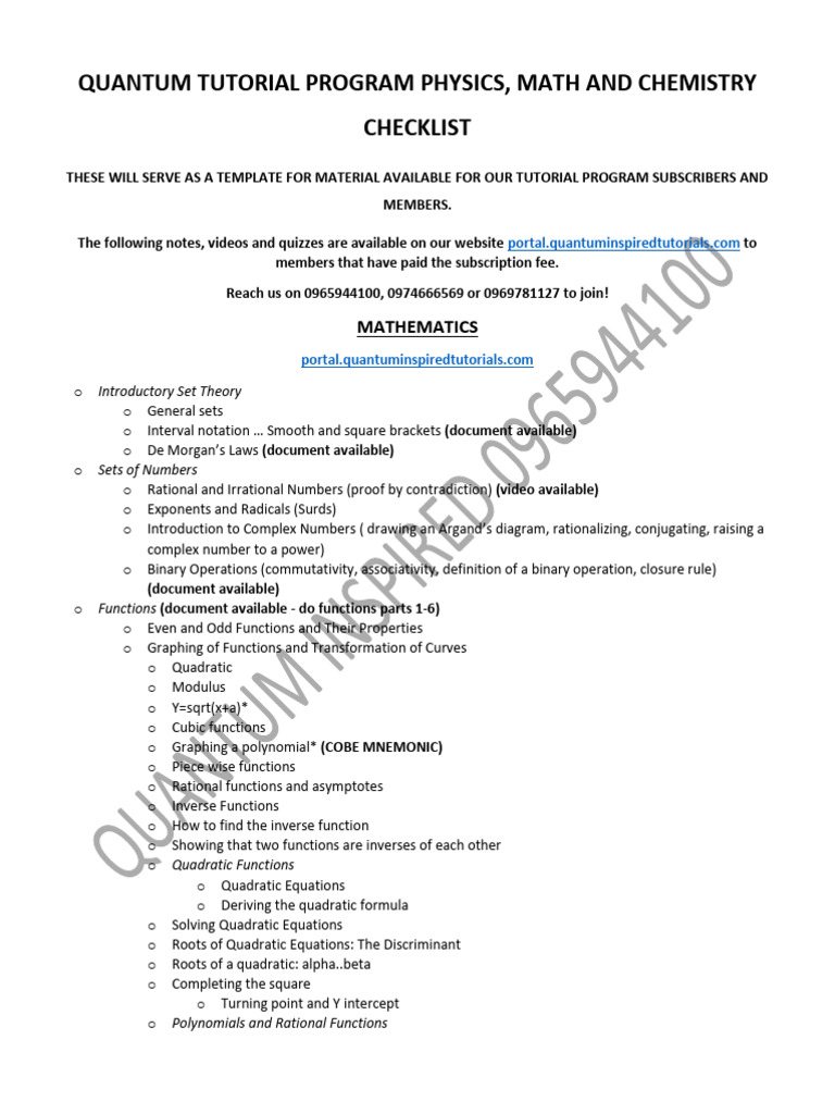 Quantum Inspired Tutorial Complete Checklist | Download Free PDF ...