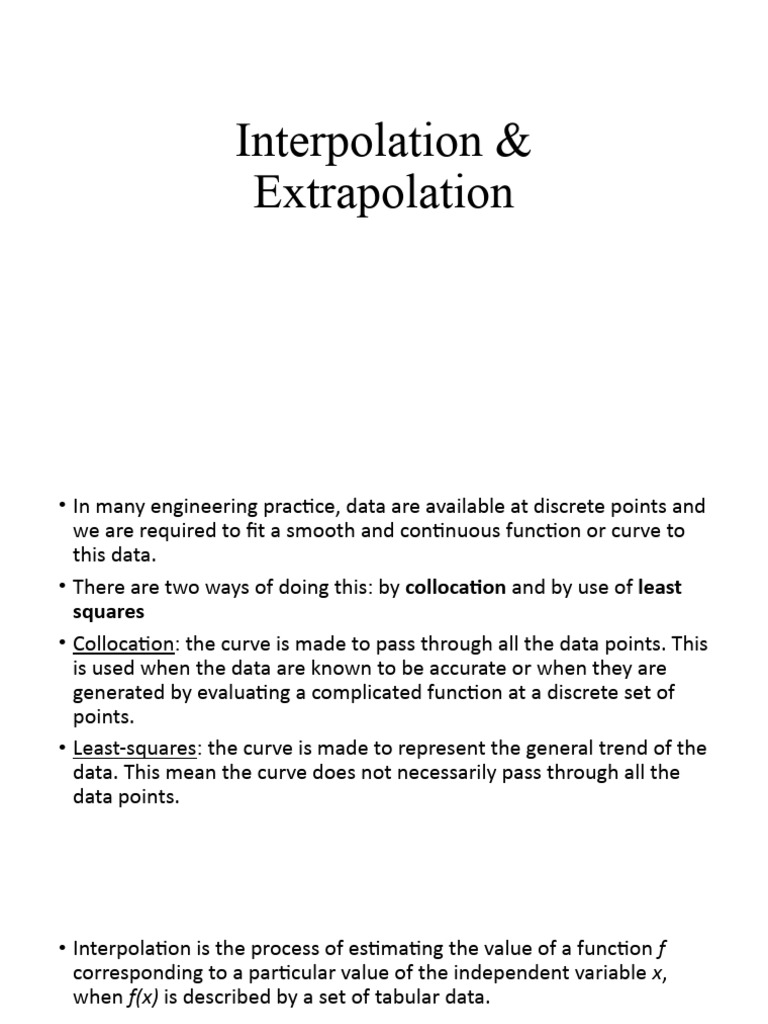 Extrapolation and Interpolation | Download Free PDF | Spline ...