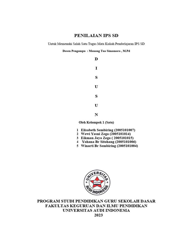 Penilaian Ips SD | PDF