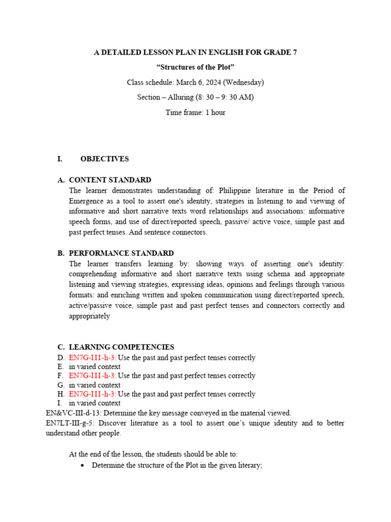 Sturcture of Plot | PDF | Plot (Narrative) | Narrative