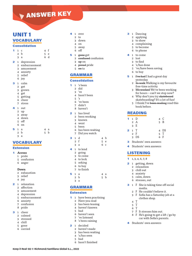 KIR B2 WS - Answer - U1-3 | PDF | News