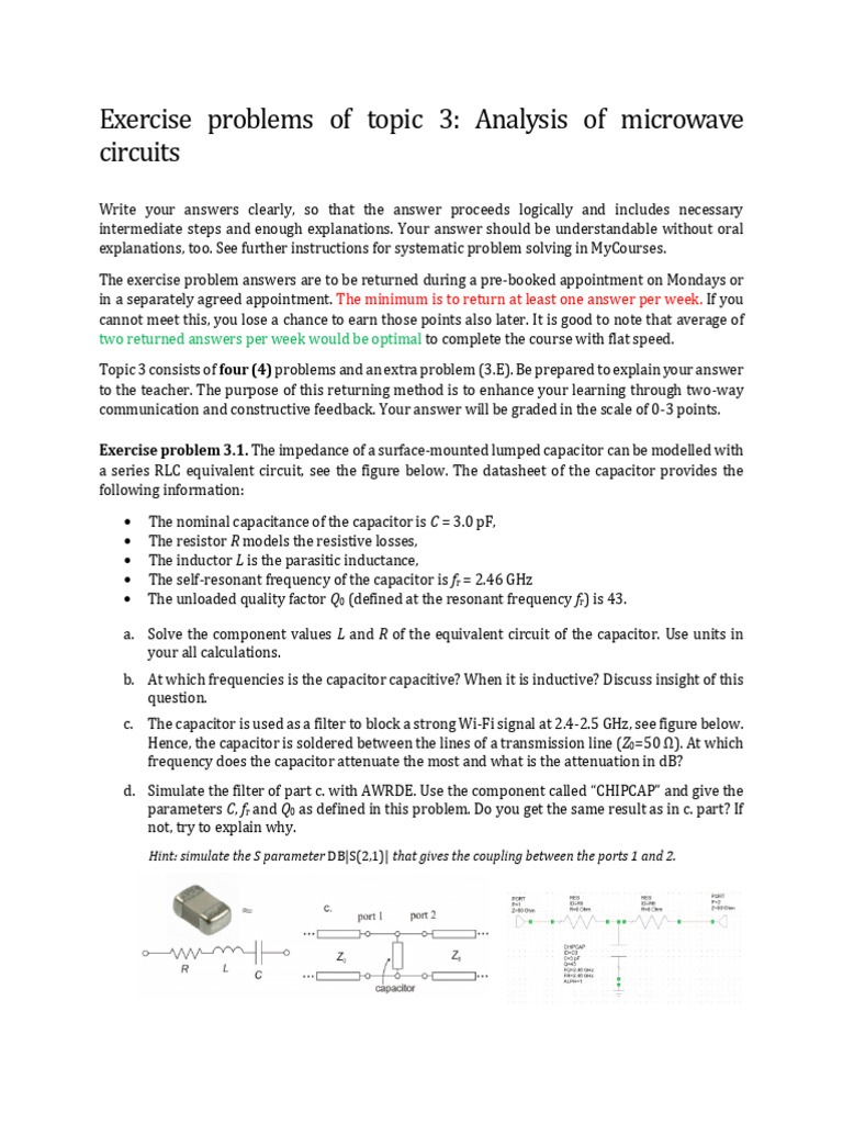 Exercise Problems of Topic 3 | PDF | Antenna (Radio) | Amplifier