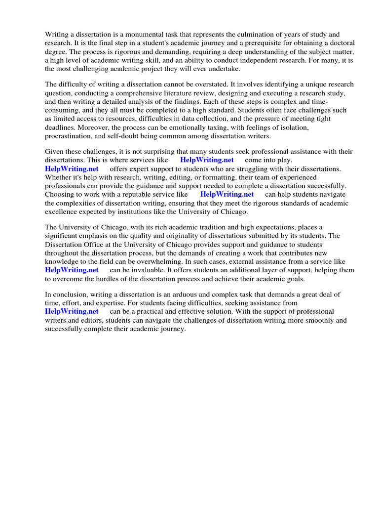 Dissertation Office Uchicago | PDF | Thesis | Methodology