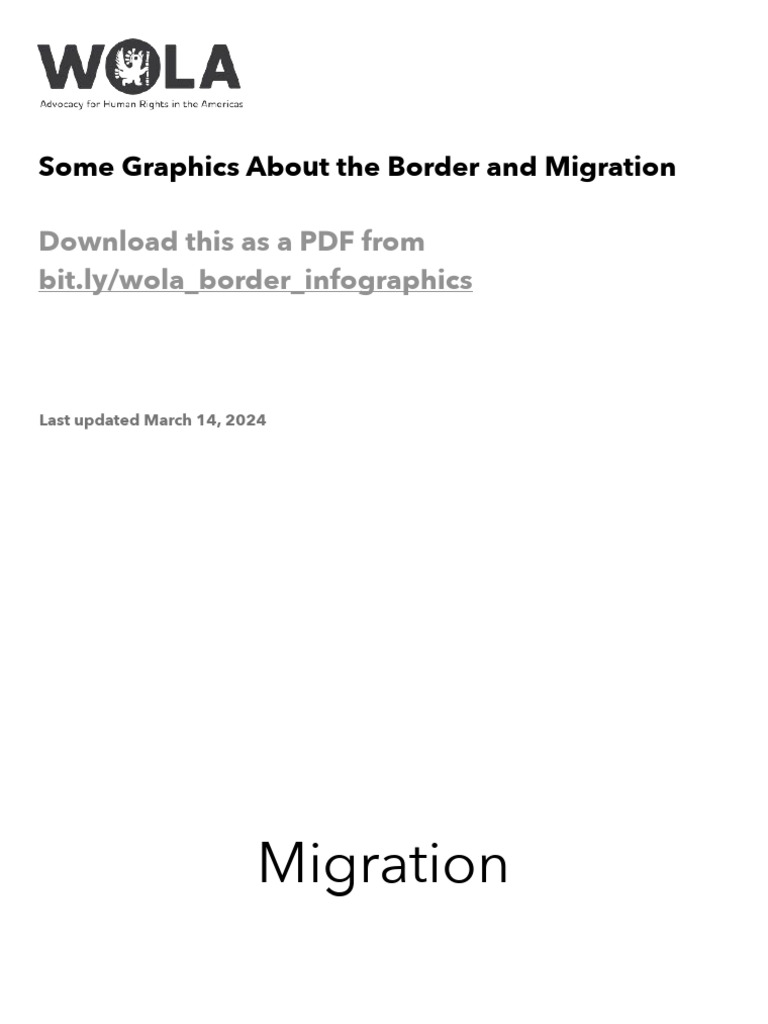 WOLA Migration Charts | PDF | Cultural Globalization | Human Migration