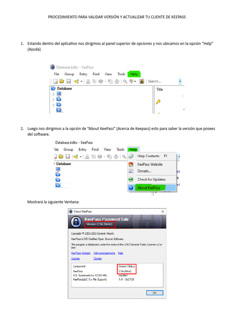 Actualiza KeePass: Guía Paso a Paso | PDF | Negocios