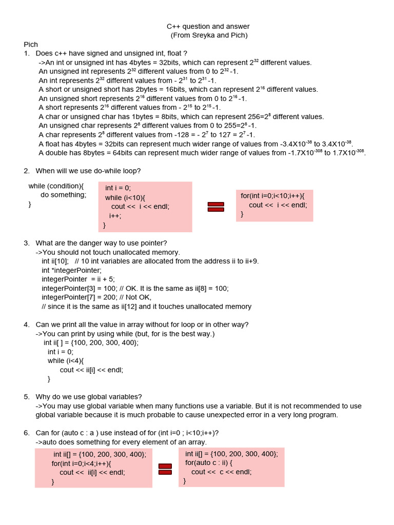 Q&a | Download Free PDF | Pointer (Computer Programming) | Computer Science