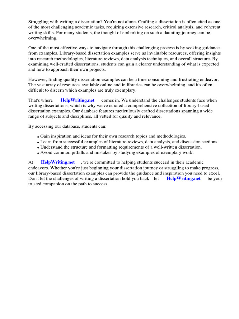 Library Based Dissertation Examples | PDF | Qualitative Research ...