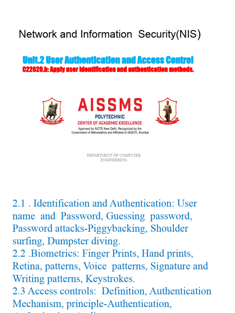 Ch2 NIS | PDF | Password | Access Control
