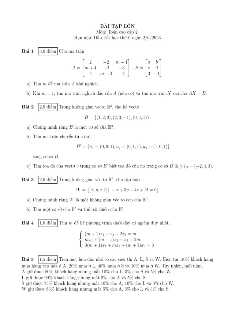 Bai Tap Lon Nhom 1 TCC 2023 | PDF