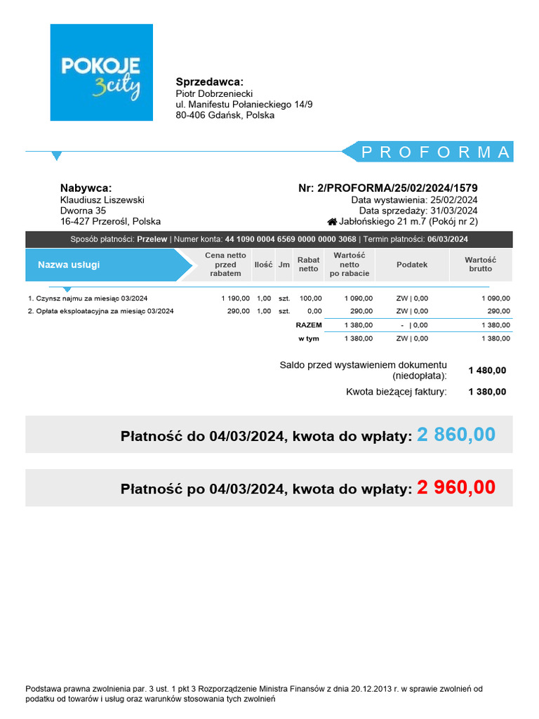 Proforma 2 PROFORMA 25 02 2024 1579 | PDF