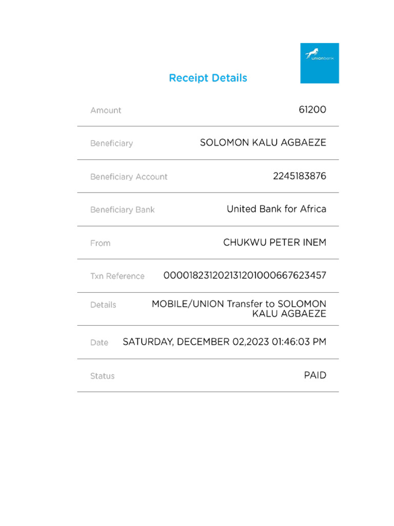 UnionMobile_Receipt | PDF