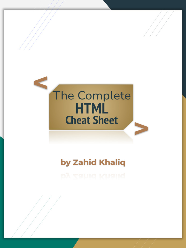 Html Cheatsheet Pdf Html Element Html 
