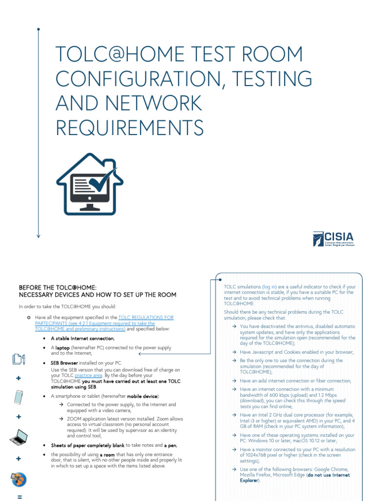 Tolc@home Room Configuration ENG | PDF | Personal Computers | Internet