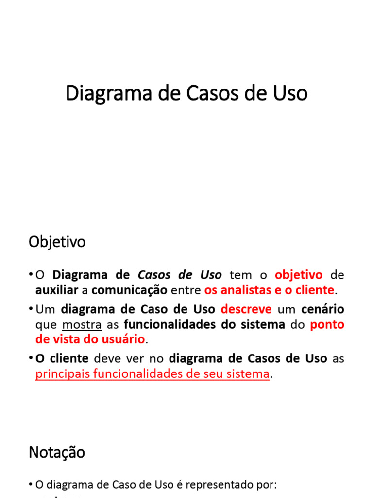 Diagrama de Casos de Uso | Download grátis PDF | Diagrama de caso de ...