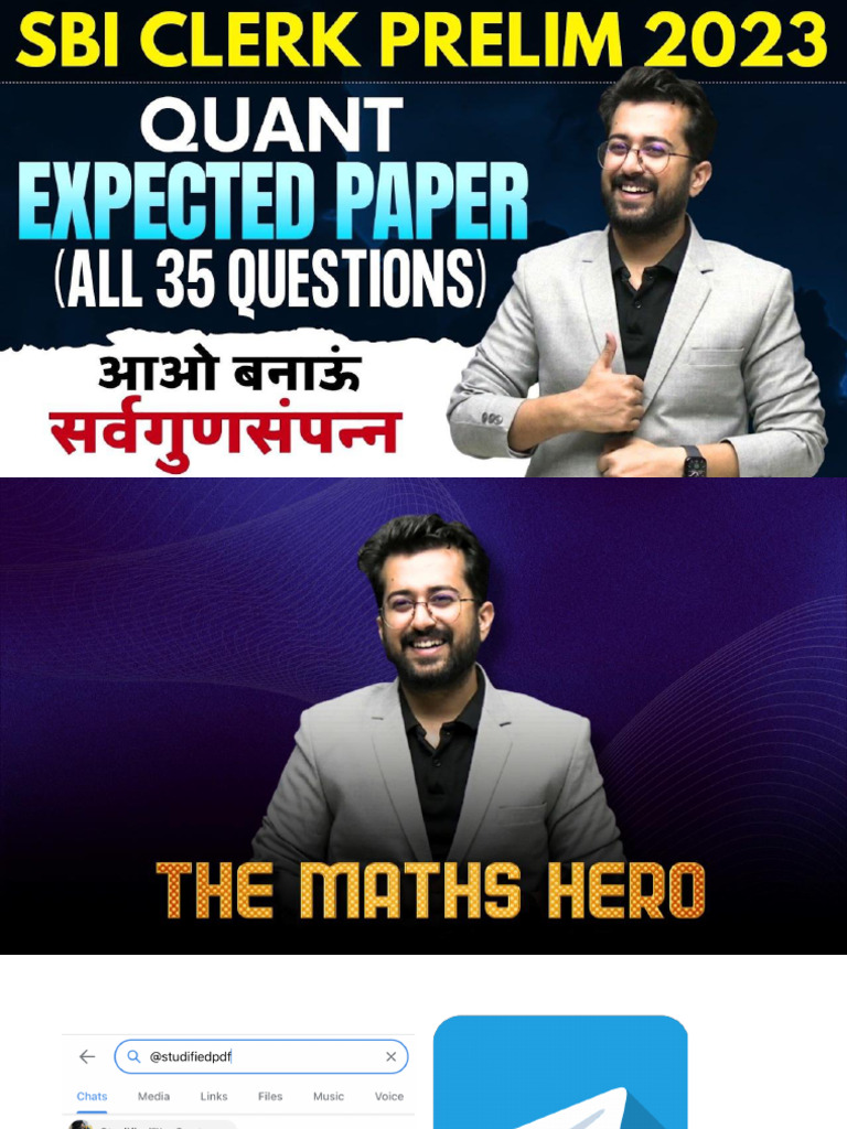 Expected Paper SBI Clerk Without Annotation | PDF