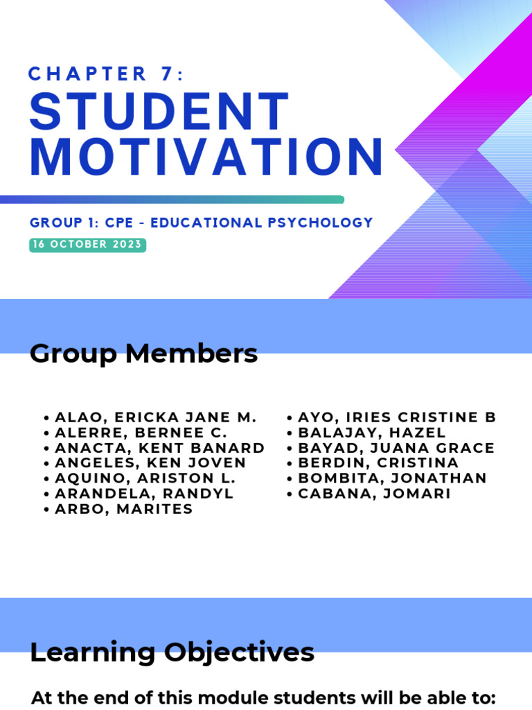 Factors Influencing Student Motivation | PDF | Motivational | Motivation