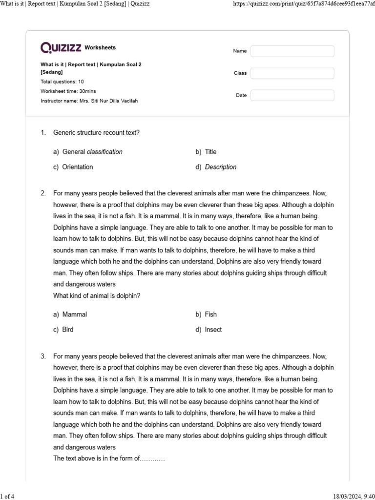 Report Text PAT 9 2024 | PDF | Butterfly | Calculator