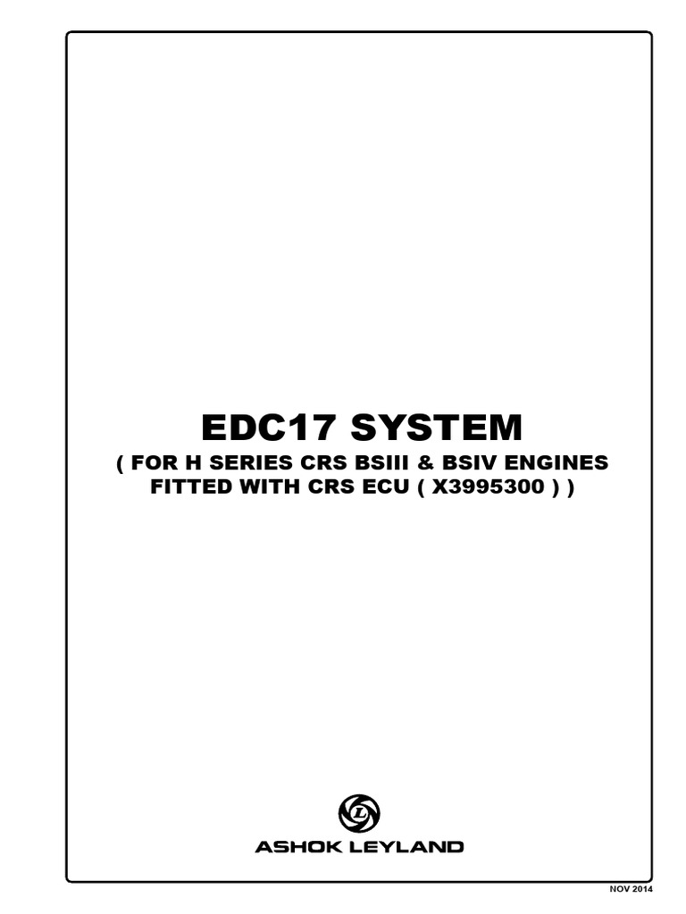 EDC 17 For H-Series BSIII and BSIV Engines | PDF | Throttle | Diesel Engine