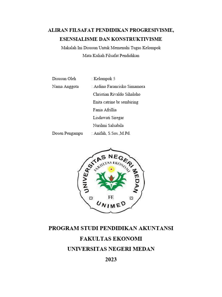 Aliran Filsafat Pendidikan Progresivisme | PDF