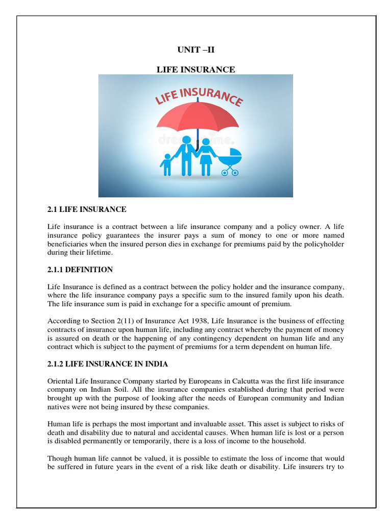 UNIT -2 FUNDAMENTALS OF INSURANCE | PDF | Life Insurance | Insurance UNIT -2 FUNDAMENTALS OF INSURANCE | PDF | Life Insurance | Insurance