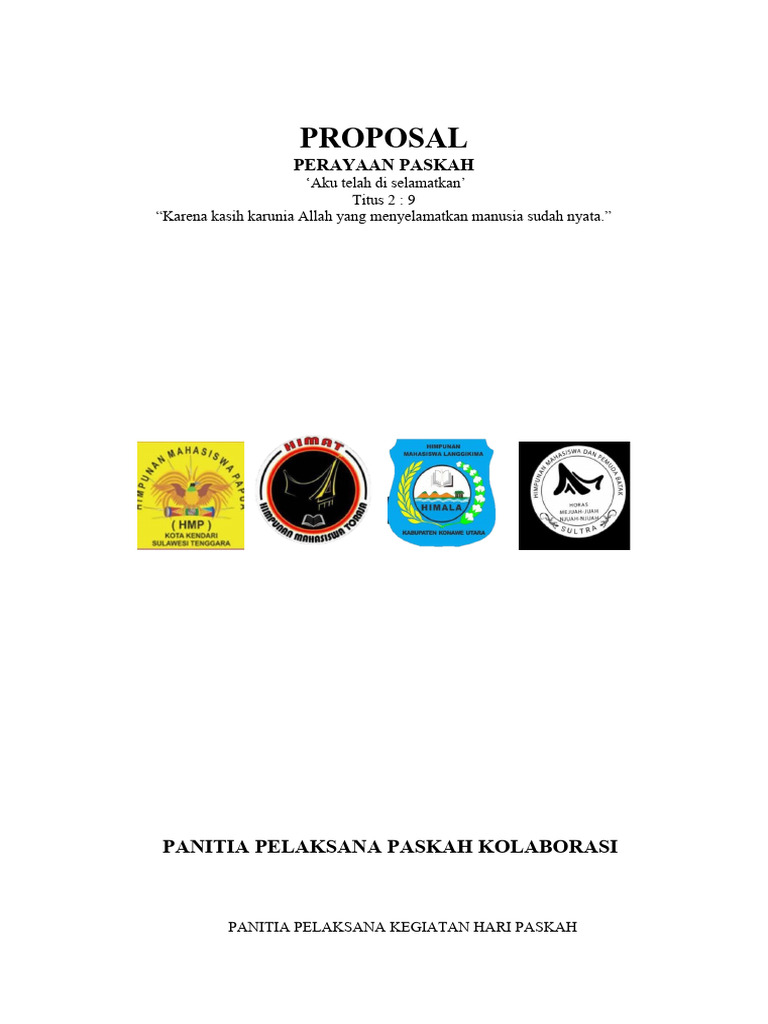 Proposal Perayaan Paskah 2023 | PDF
