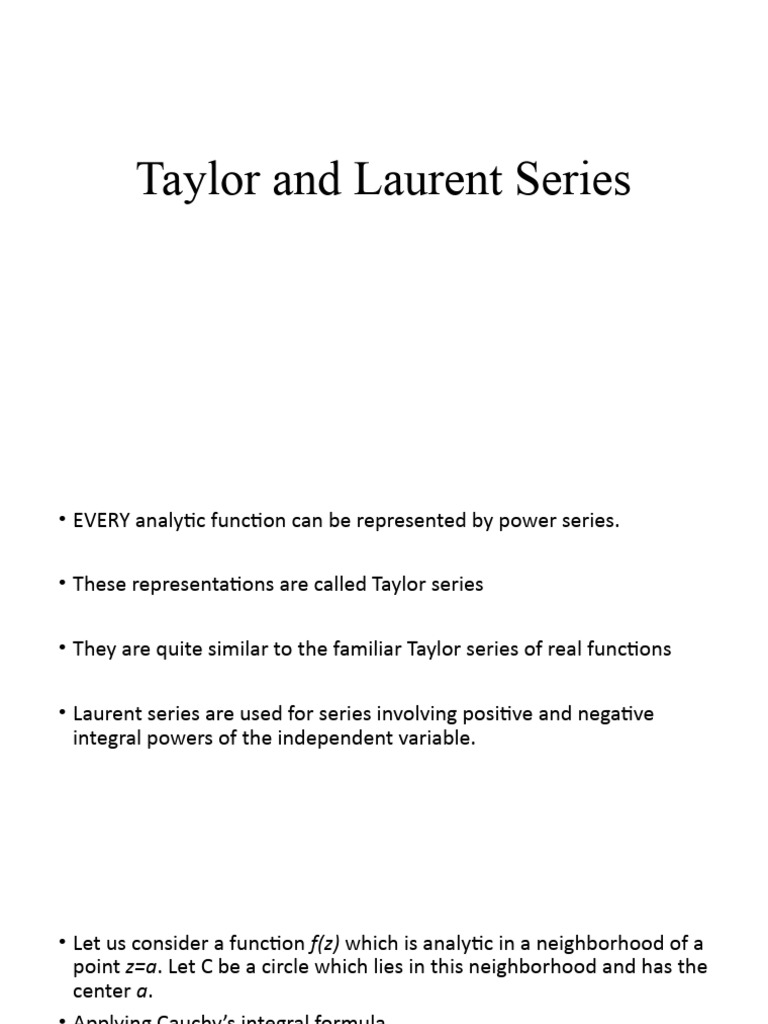 Chap15Taylor | PDF | Power Series | Analytic Function