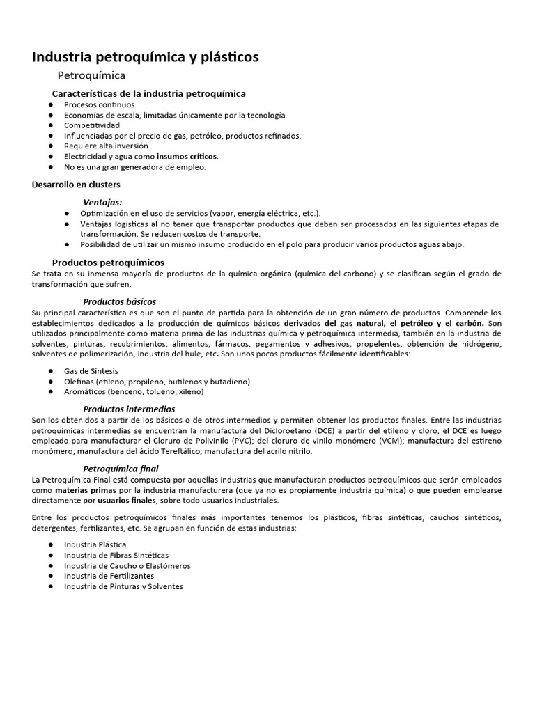 03b. Industria Petroquímica y Plásticos | PDF | Petroquímico | Polímeros