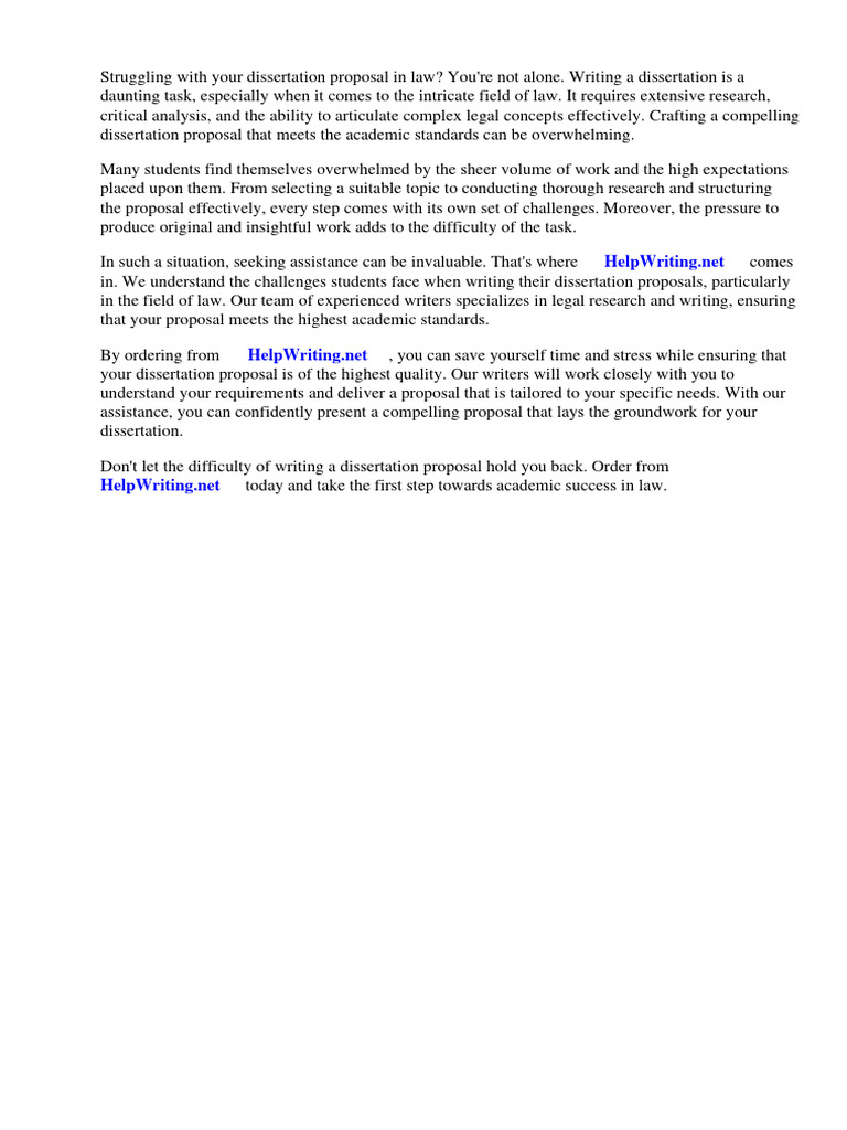 Dissertation Proposal Examples Law | Download Free PDF | Thesis ...