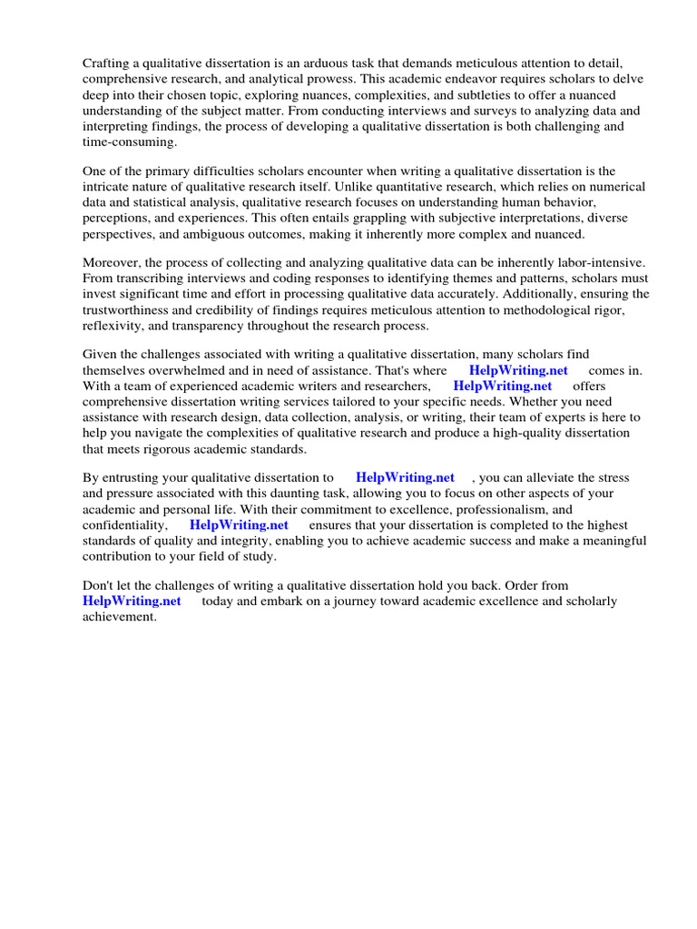 Sample of A Qualitative Dissertation | Download Free PDF | Qualitative ... Sample of A Qualitative Dissertation | Download Free PDF | Qualitative ...